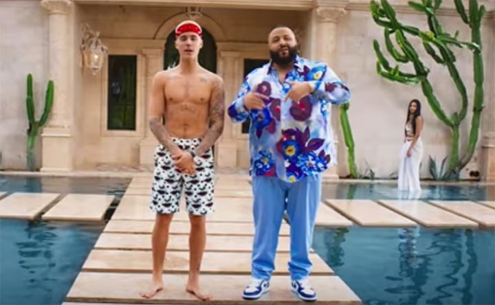 Justin Bieber In The Pool