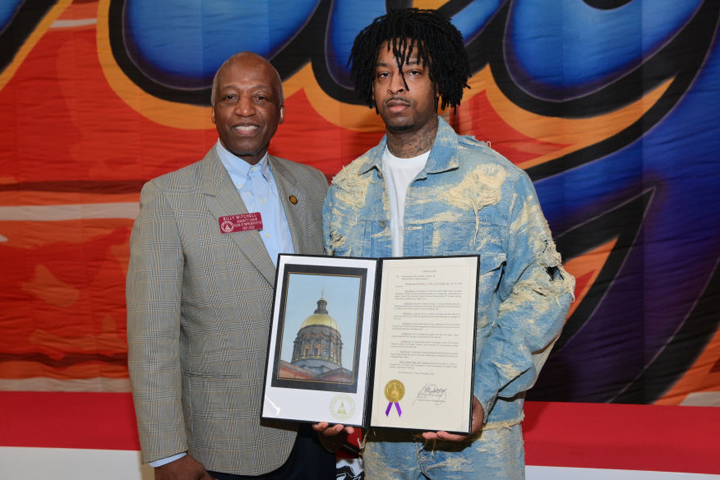 21 Savage Honoured In Georgia For Charitable Work