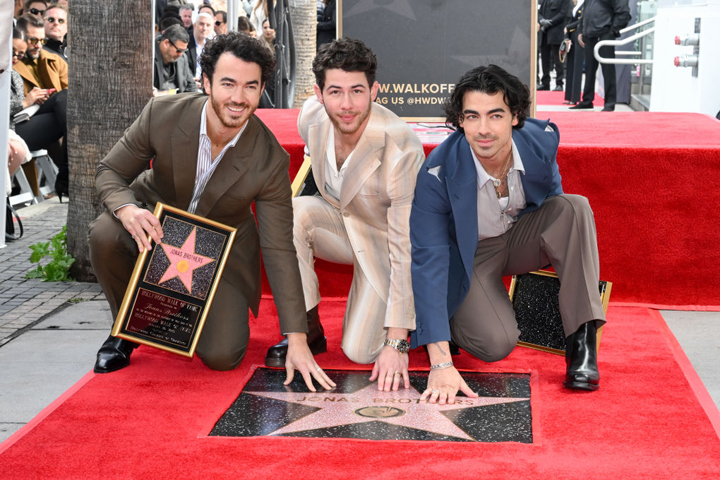 Jonas Brothers Unveil Star On Hollywood Walk Of Fame