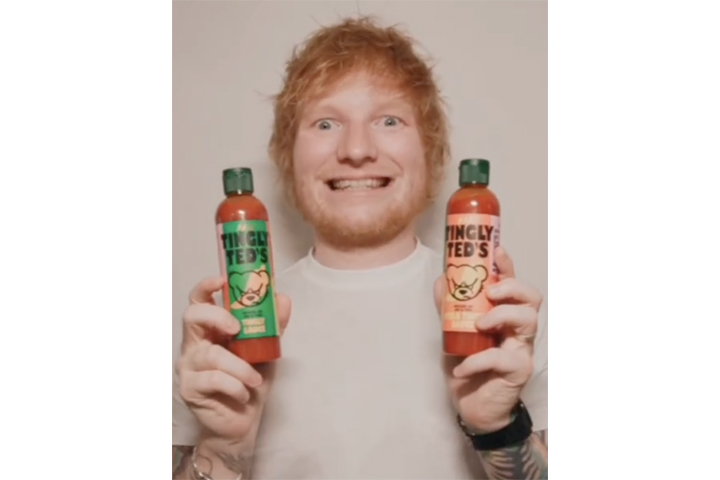 Ed Sheeran Launches Tingly Teds Hot Sauces