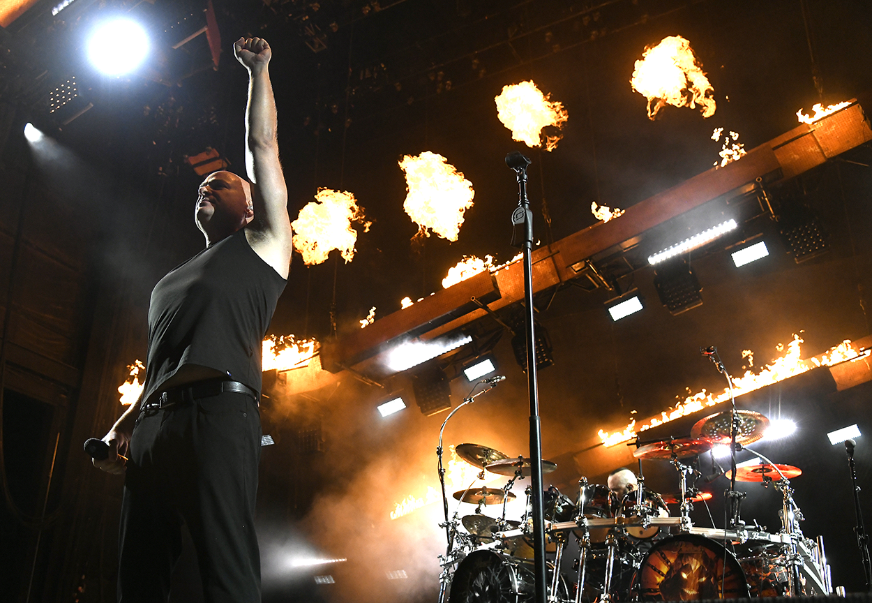 Watch Disturbeds Concert Pyro Set Off Sprinkler System